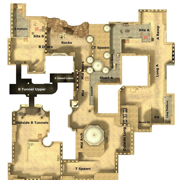 Jas Counter Strike Blog De Dust2 Map Locations